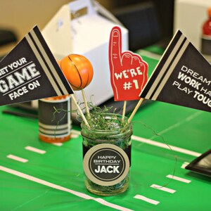 ALL SPORTS BIRTHDAY, Get Your Game Face On, Sports Backdrop, Printed ...