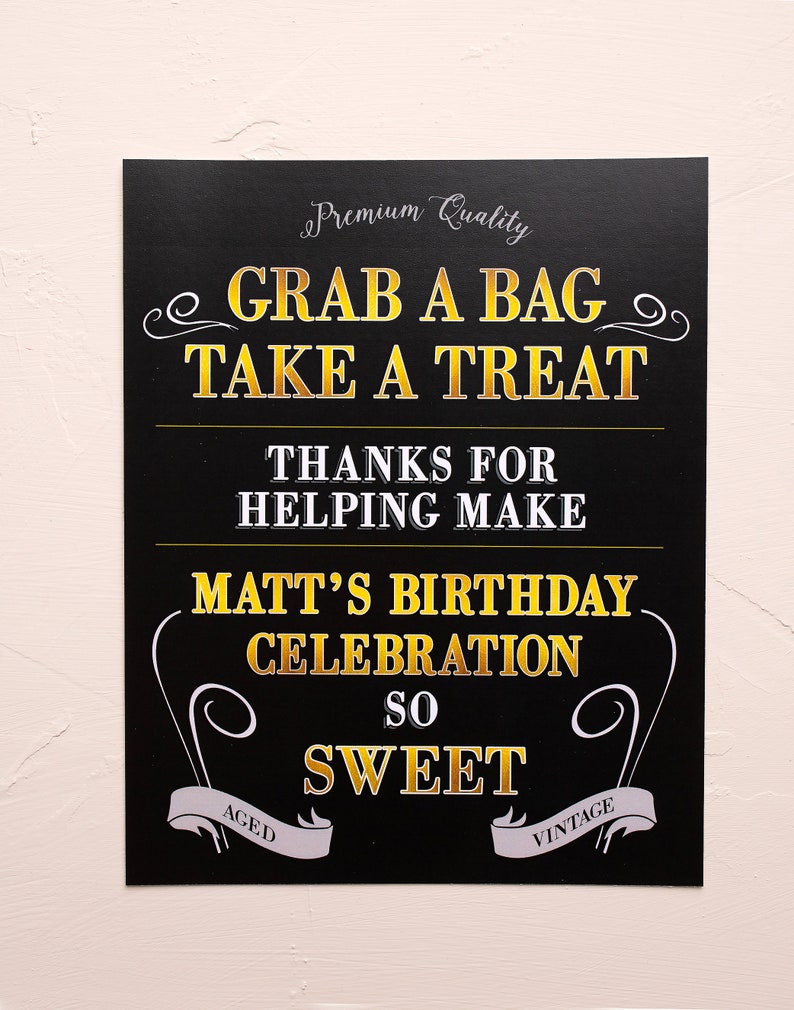 Candy Bar Sign Candy Bar Labels Sweets Table Signage | Etsy