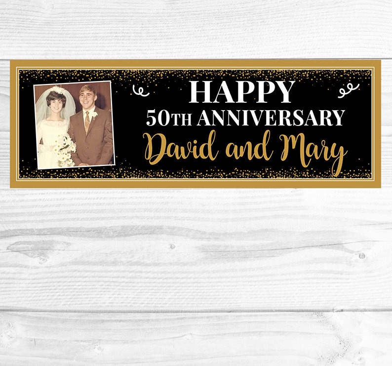 Golden Anniversary Centerpiece Printable 50th Anniversary Etsy