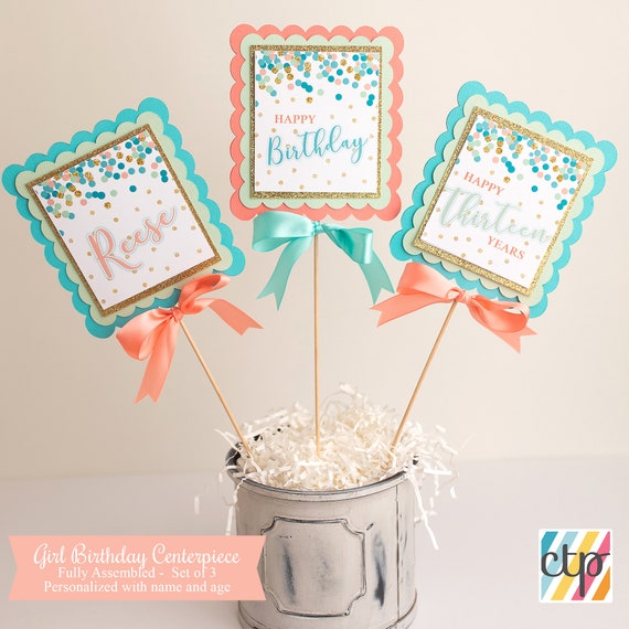 Centerpieces, Table Centerpiece, Birthday Decorations, Girl Teen ...