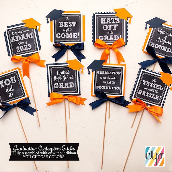 Graduation Centerpiece Sticks - Etsy