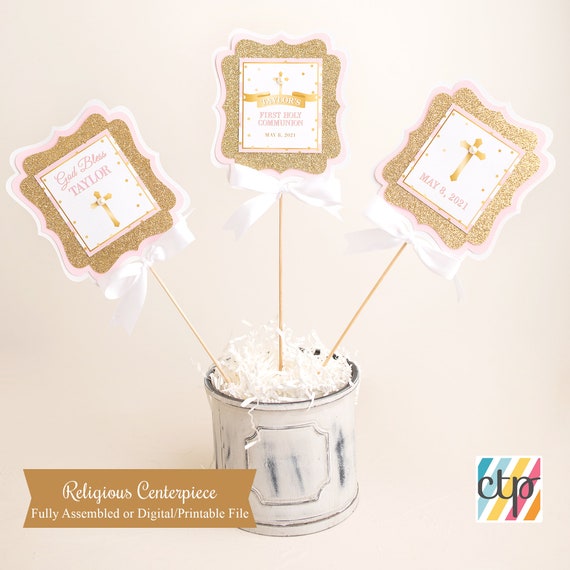 Cross Centerpiece, Centerpieces, First Communion Decoration, Daughter ...