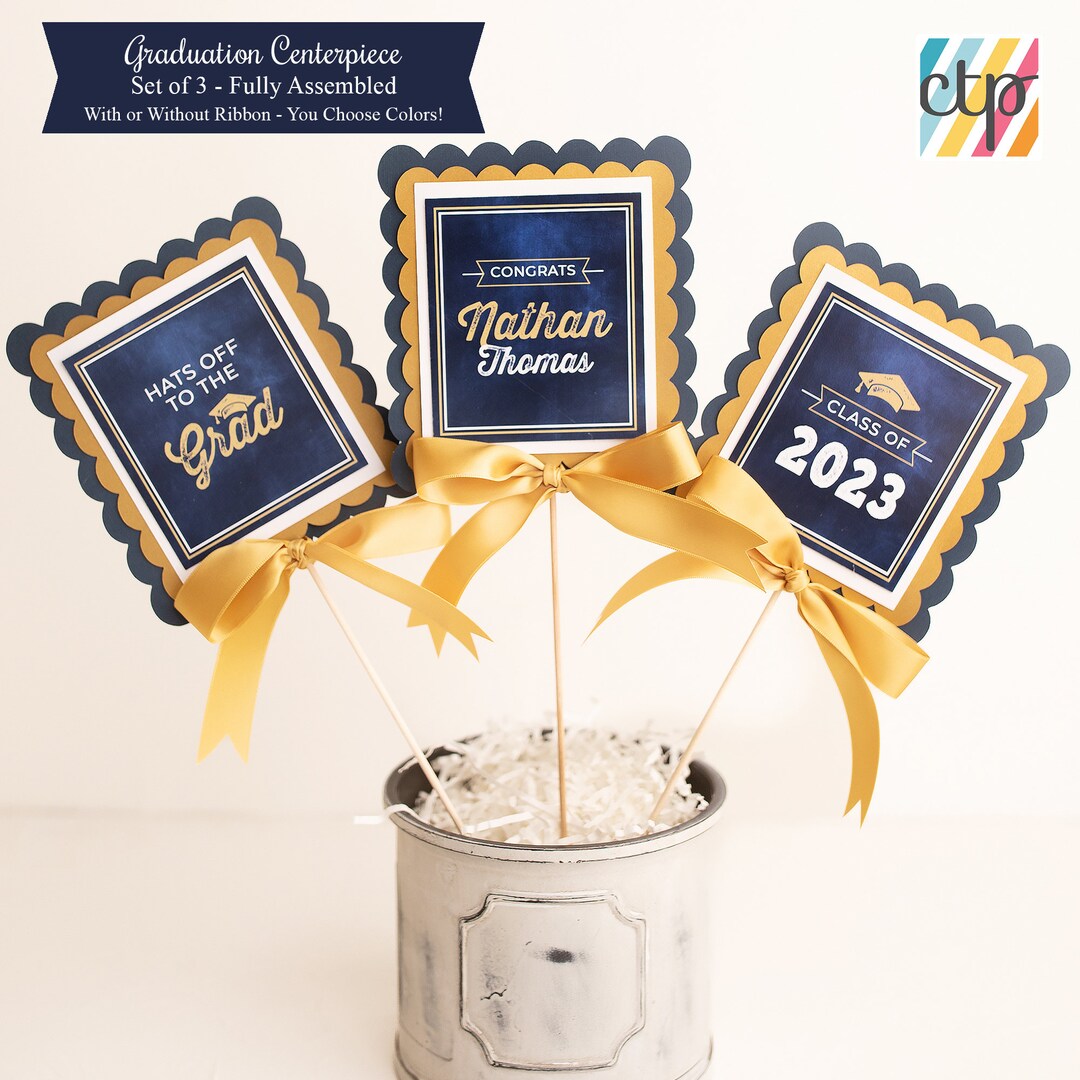 Graduation Centerpiece Sticks, Graduation Table Decorations, Graduation ...