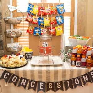 HALF TIME SNACKS, Football Birthday Party Decorations, Printed Sign ...