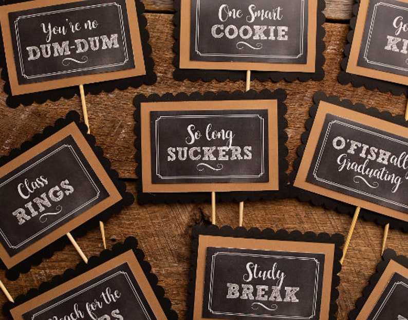Graduation Party Decorations, Graduation Candy Bar Signs, Printable ...