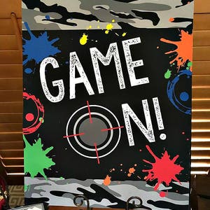 PAINTBALL PARTY DECORATIONS, Paintball Birthday Decor, Paintball ...