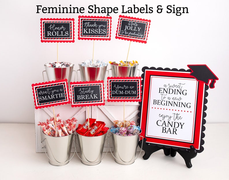 Graduation Candy Bar Sign, Candy Bar Labels, Candy Buffet Signs, Class ...