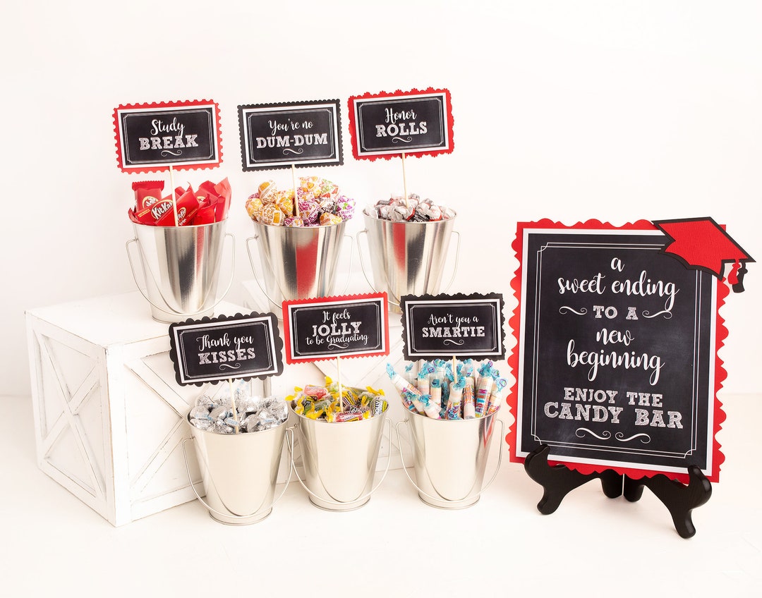 Graduation Candy Labels, Graduation Candy Bar Sign, Candy Buffet ...