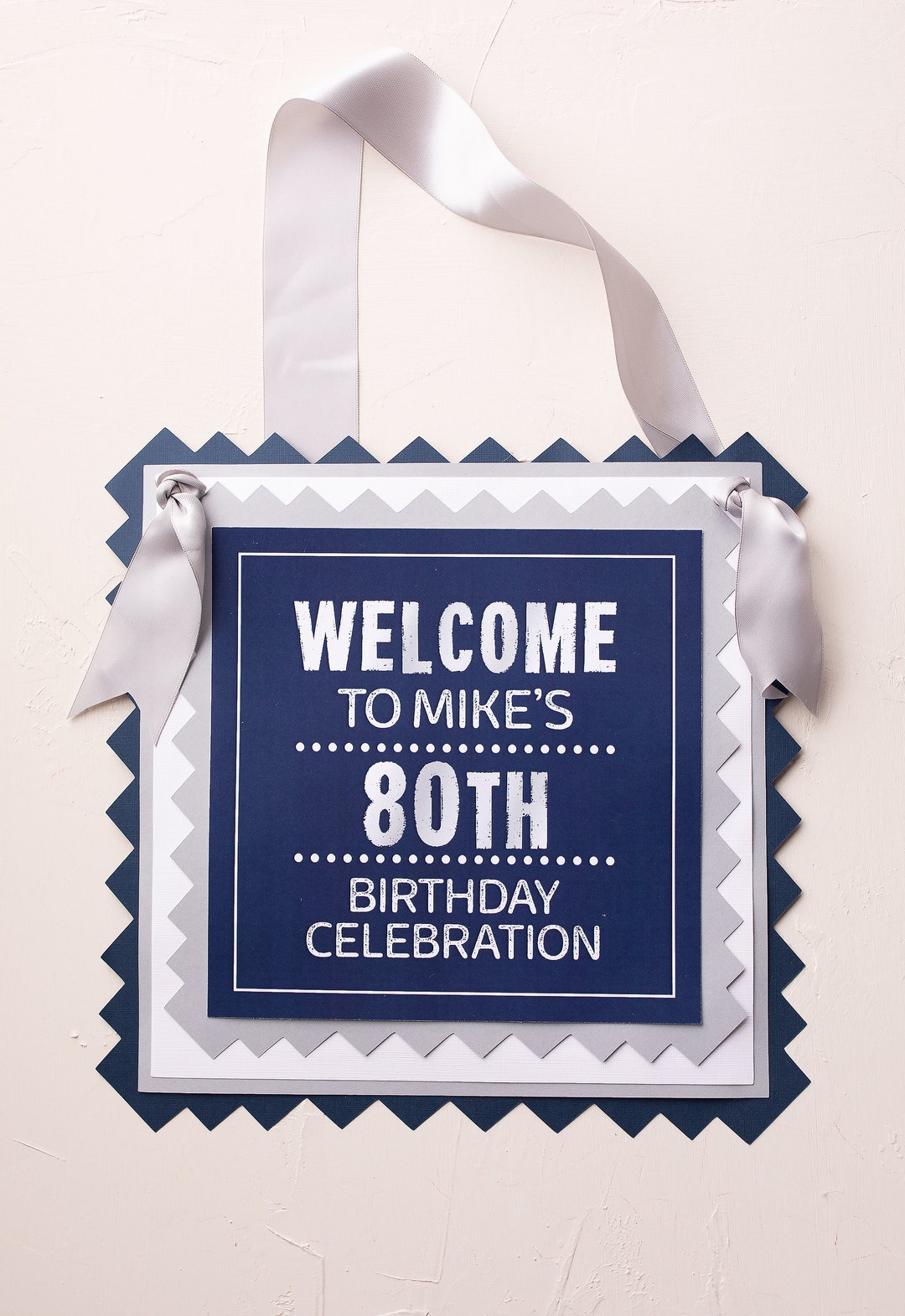 Masculine Birthday Welcome Sign, 80th Birthday Party - Etsy