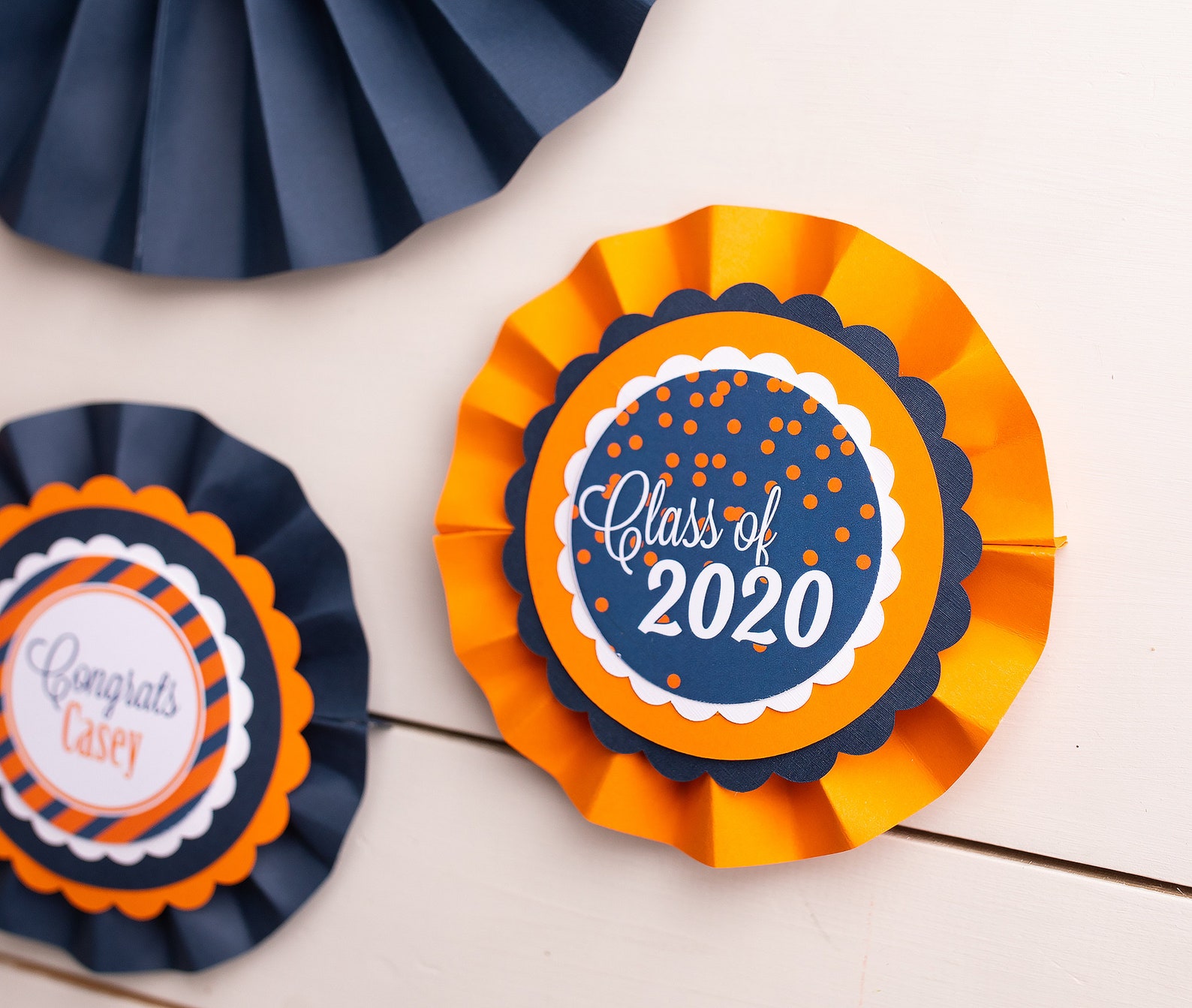 Graduation Party Decorations Decorative Rosettes Paper Fans - Etsy