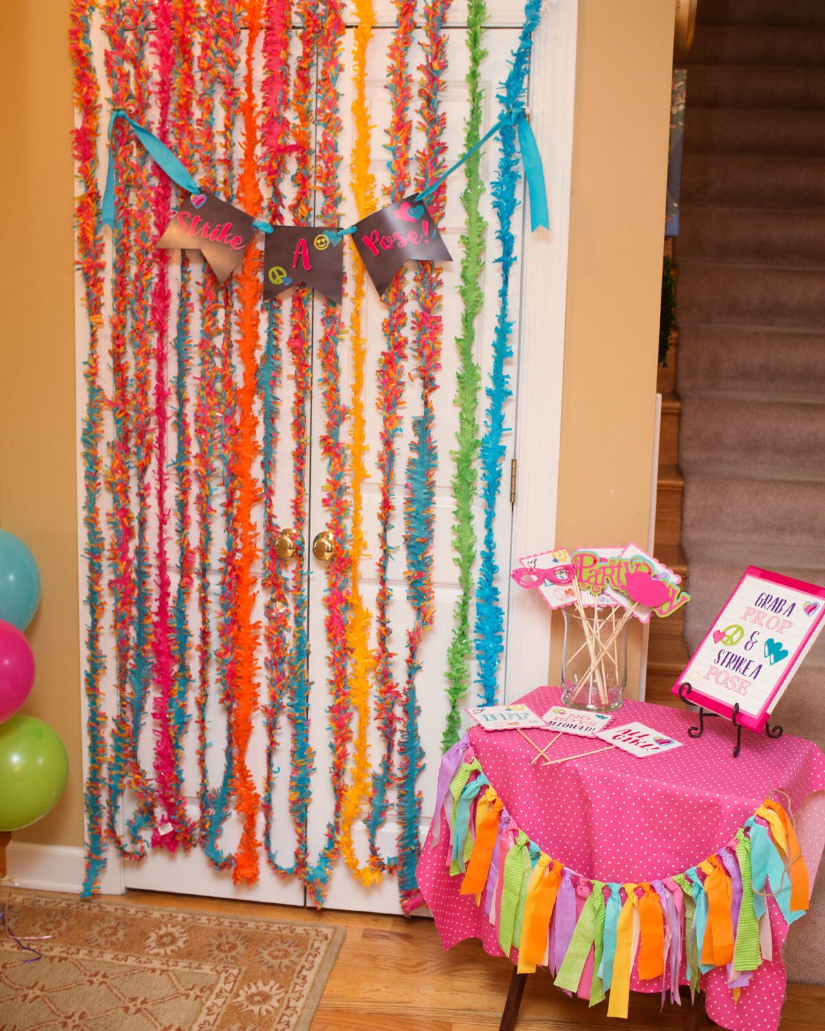 SLEEPOVER PHOTO BOOTH Set Girl Tween Teen Sleepover Slumber Party Photo ...
