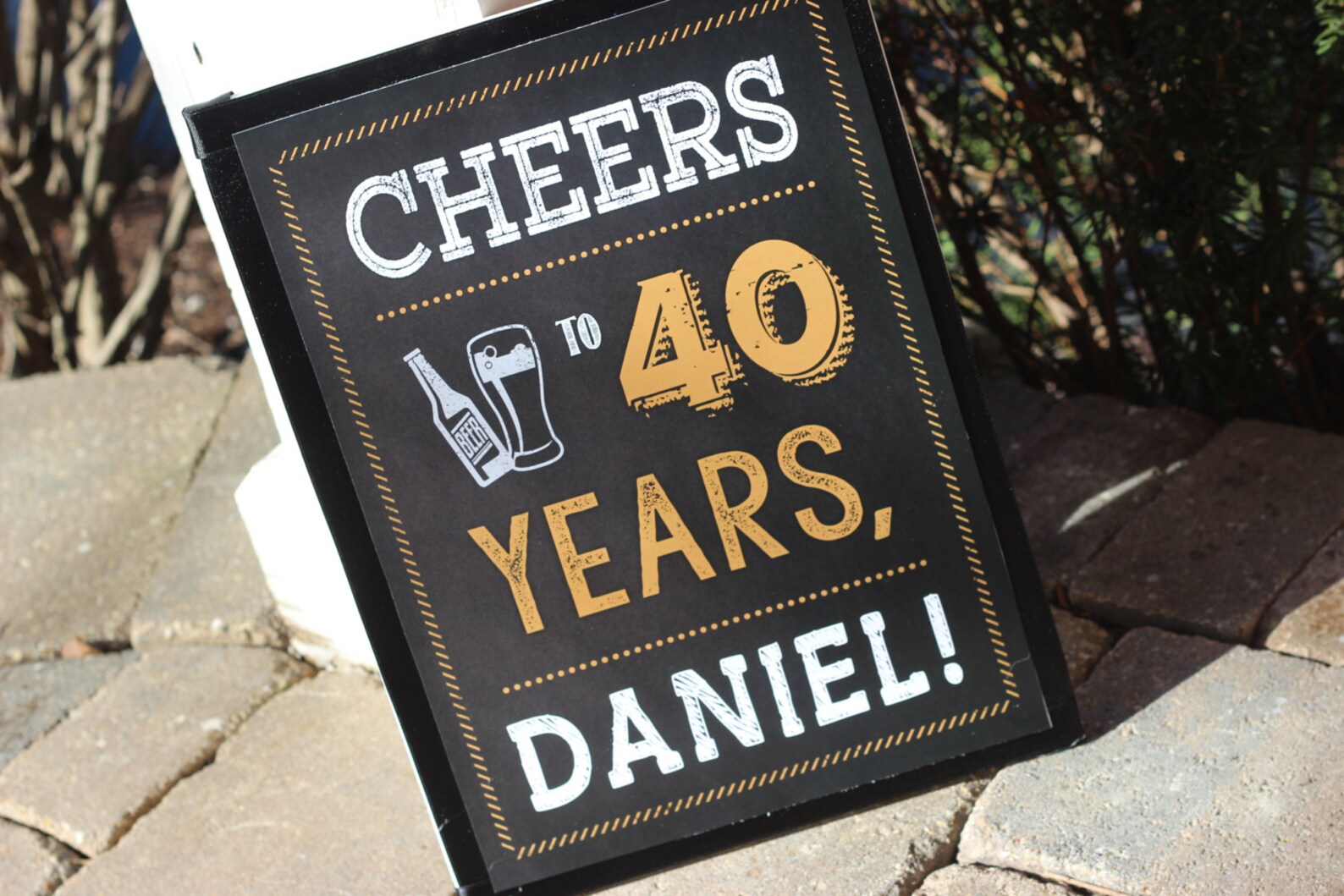 CHEERS to 40 YEARS Sign 40th Birthday Party Decorations 40th | Etsy
