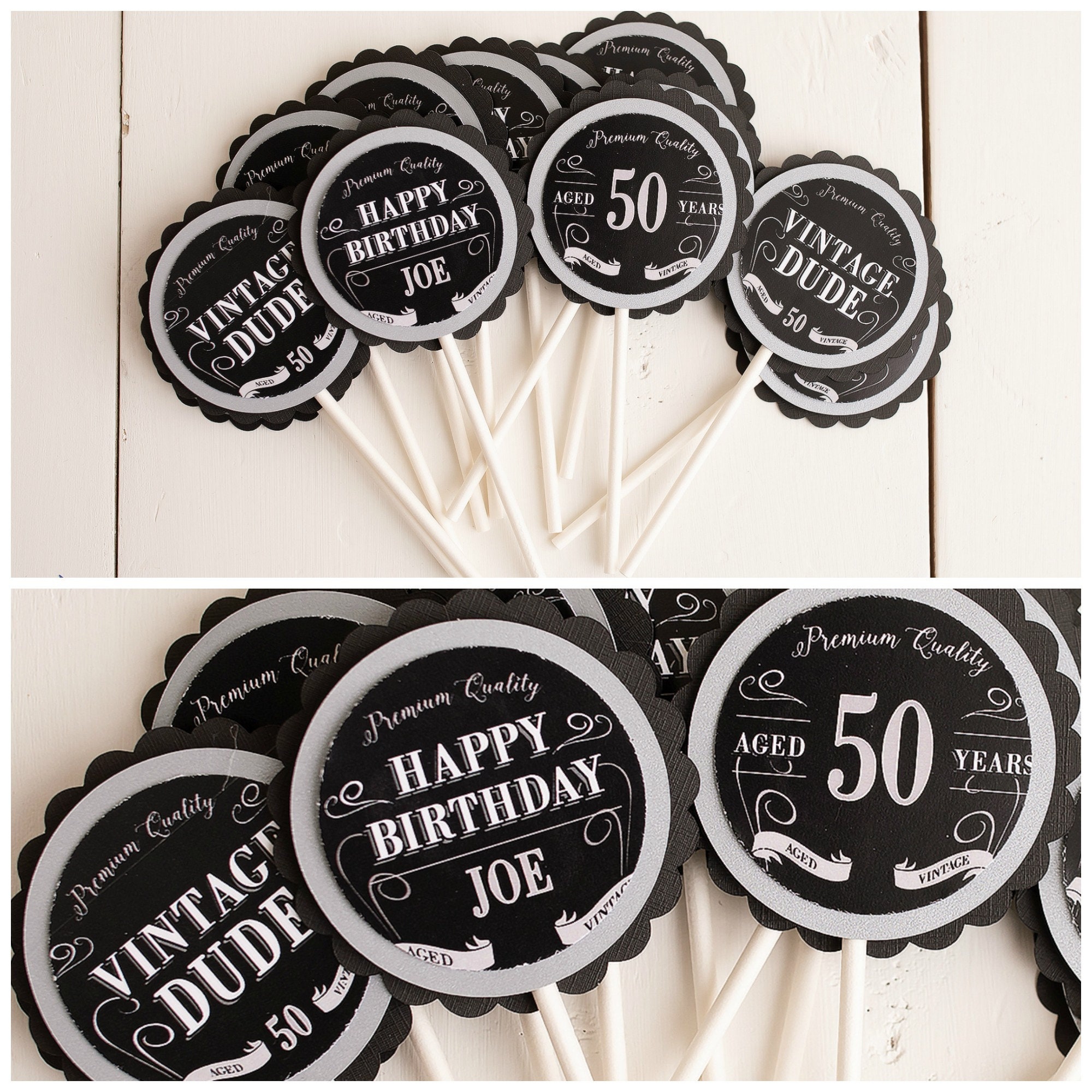 Masculine Birthday Party, Favor Tags, Vintage Dude, Milestone Birthday ...