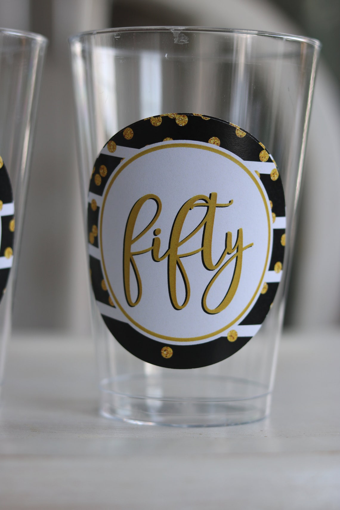 50TH BIRTHDAY PARTY Cups, Cheers to 50 Years, Beer Cups, Wine Glass ...