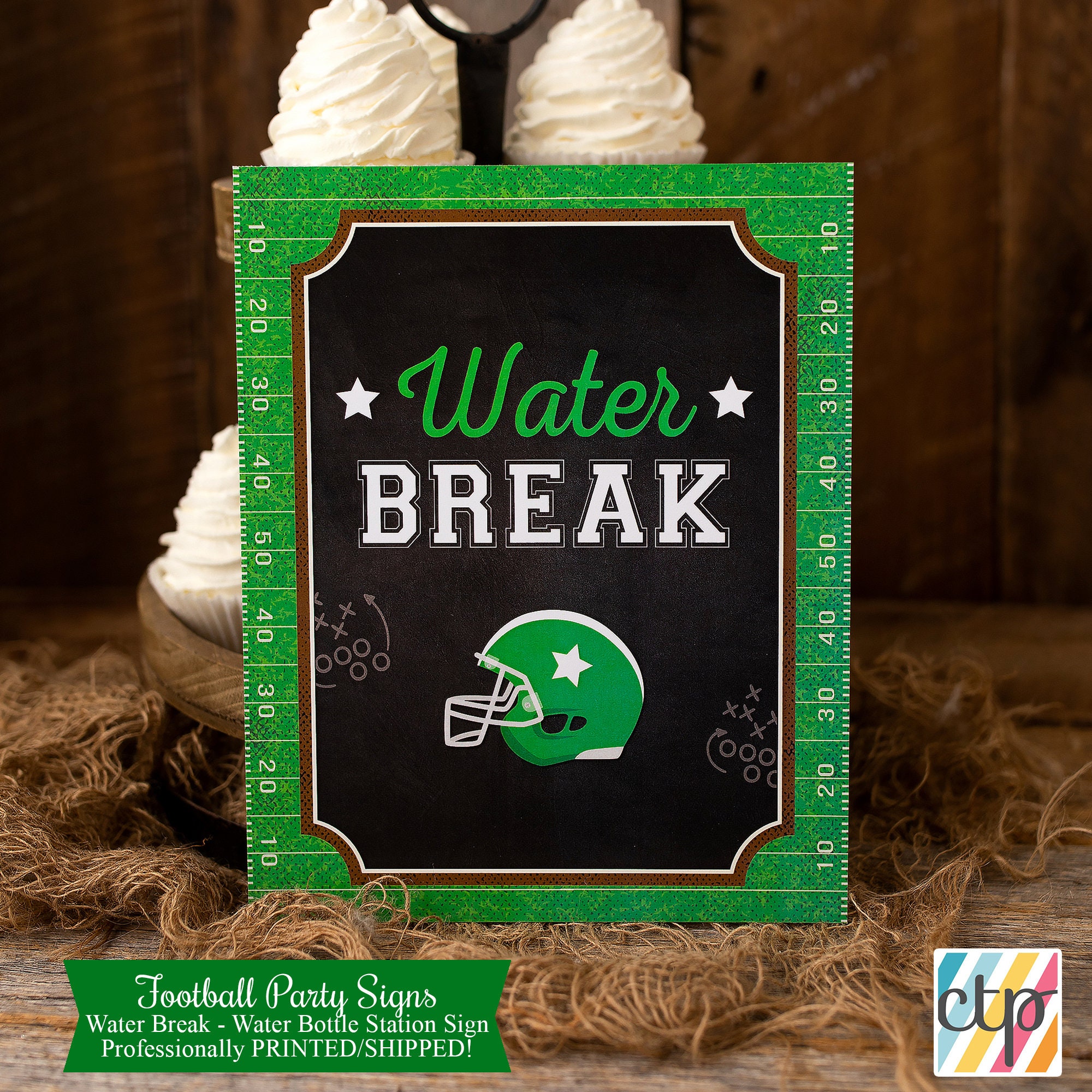 Water Break Custom Sign Football Signs First Birthday Boy | Etsy