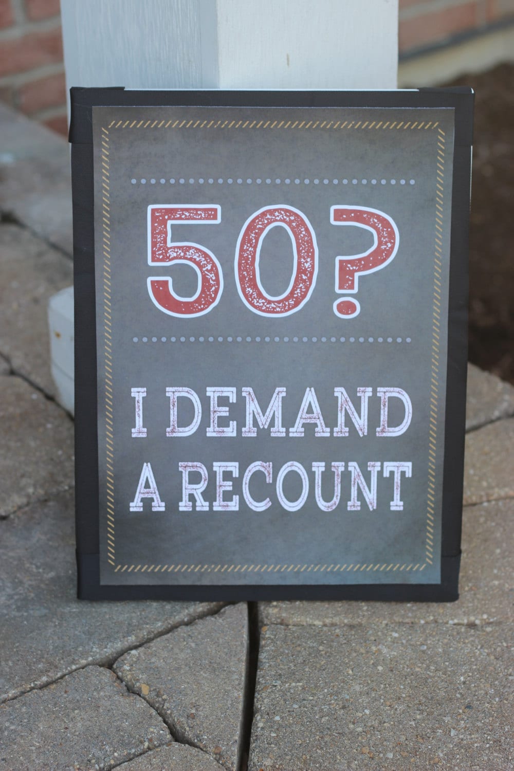 PRINTED 50TH SIGN 50th Birthday Party Decoration I Demand A - Etsy