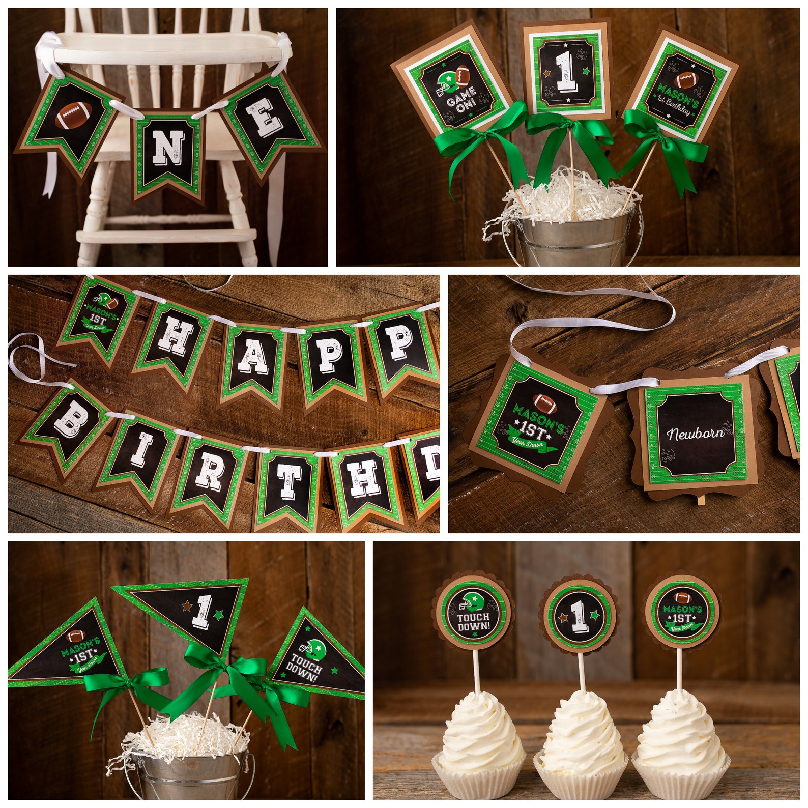 Penalty Flags, Custom Sign, Football Signs, First Birthday, Boy, - Etsy
