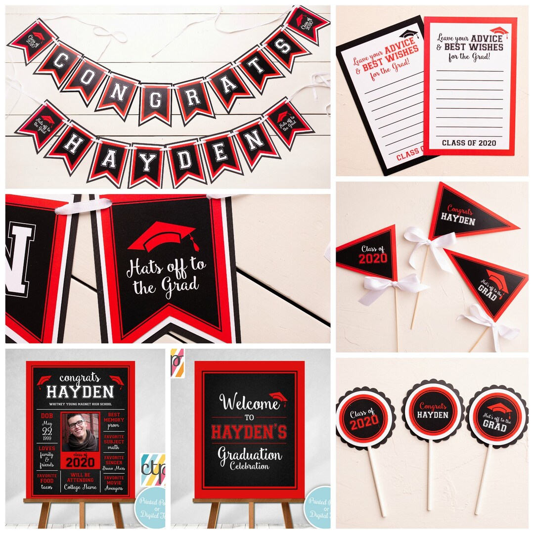 Full Graduation Party Decoration Package, Personalized and Fully ...