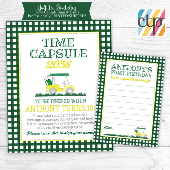 Time Capsule, Golf Party, 1st Birthday, Boy, by Charming Touch Parties ...