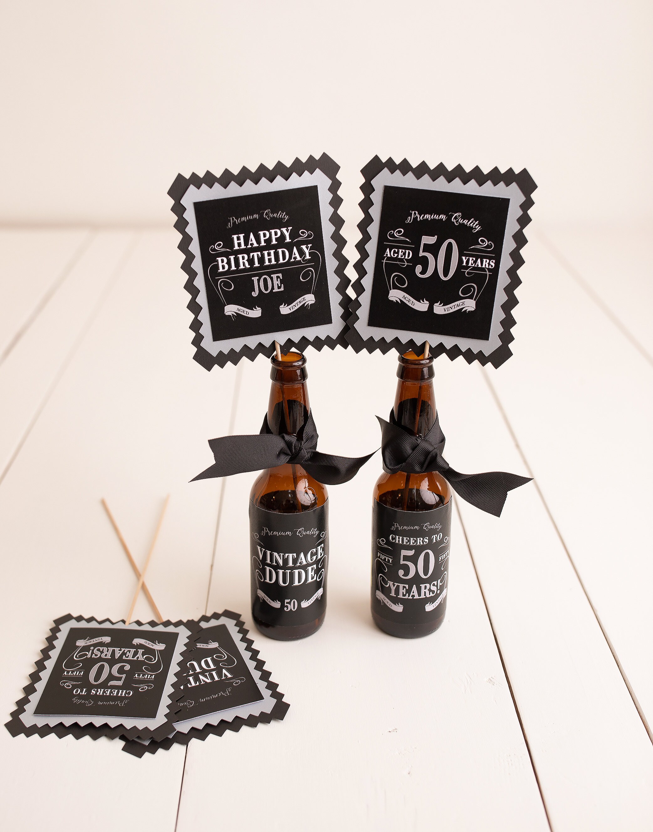 Masculine Birthday Party, Favor Tags, Vintage Dude, Milestone Birthday ...