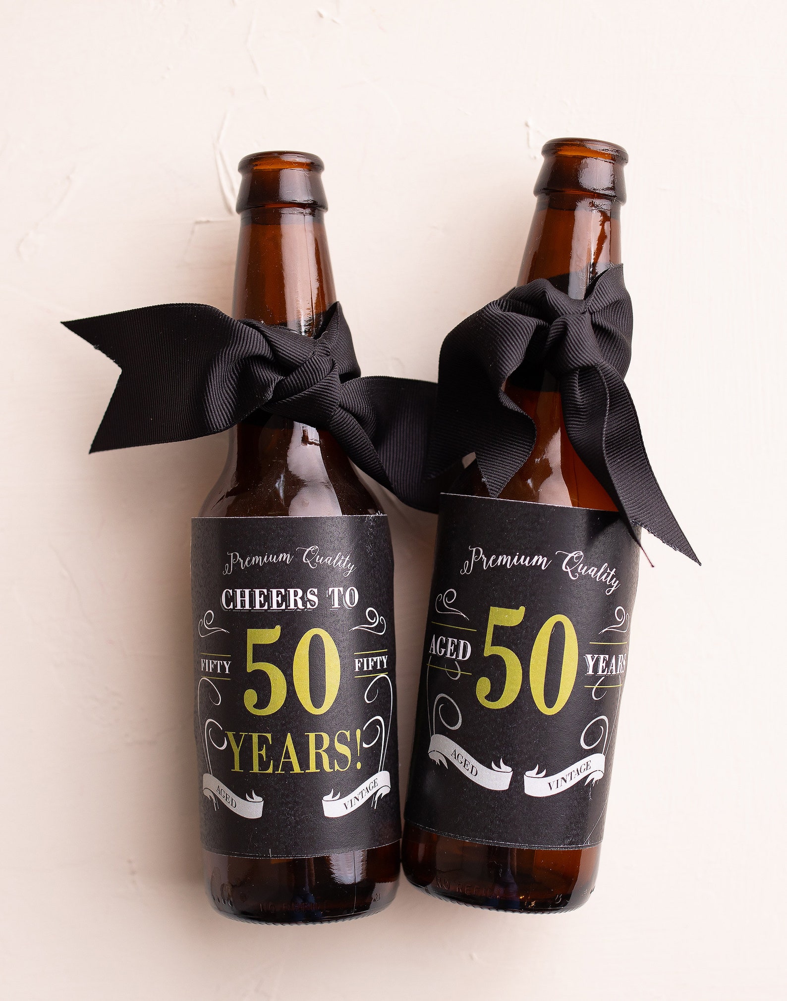 50th Birthday Centerpiece, Beer Labels, Milestone Birthday Decorations ...