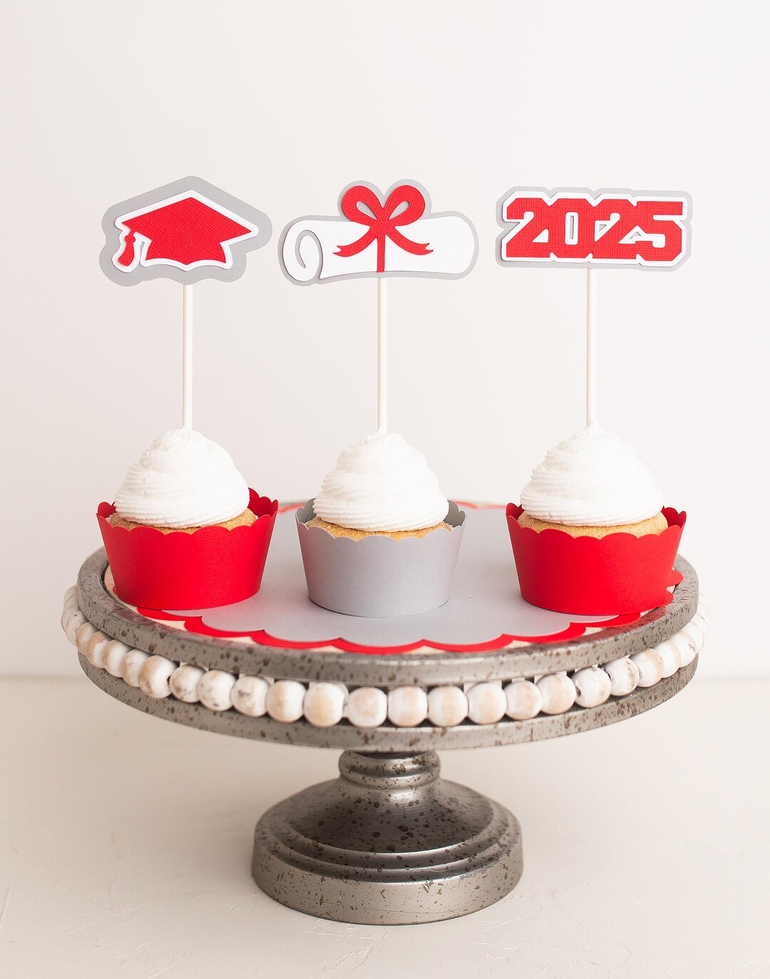 Graduation Cupcake Toppers, Grad Cap Topper, Graduation Party ...