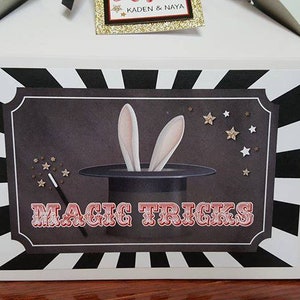 MAGIC SHOW BIRTHDAY Favor Box, Favor Tags, Magic Party Favor, Magic ...