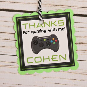 VIDEO GAME BIRTHDAY Favor Tags, Gamer Party, Game Truck Party, Fully ...