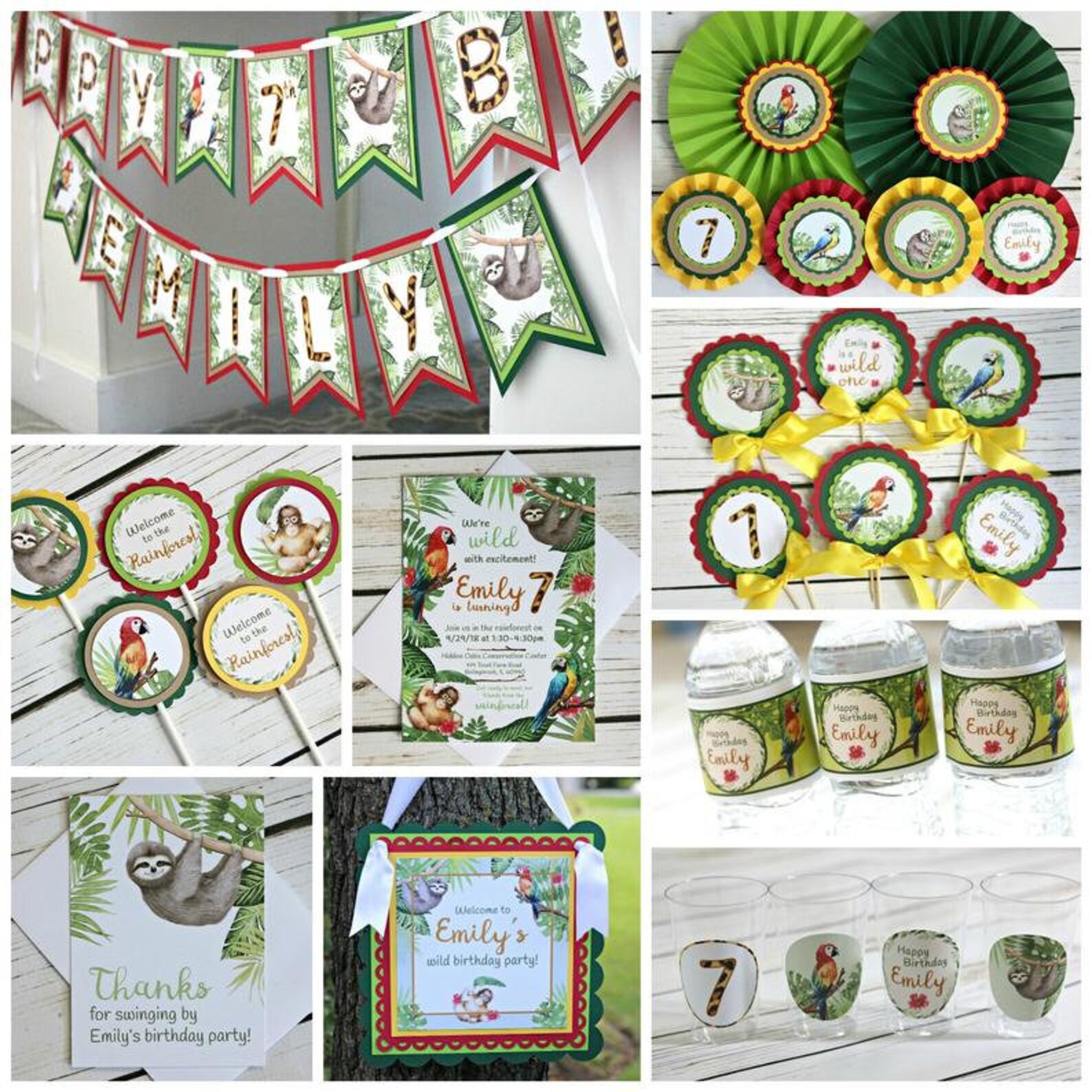 Rainforest Backdrop Rainforest Birthday Party Buffet Table - Etsy