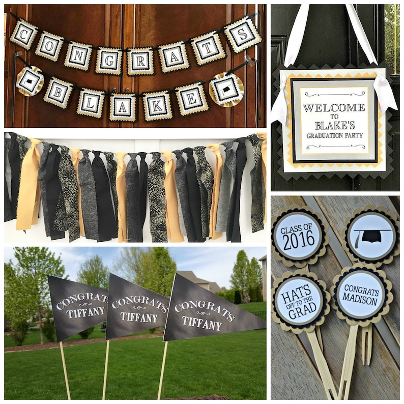 Fabric Banners, Graduation Party Decorations, Custom Banner, You Choose ...
