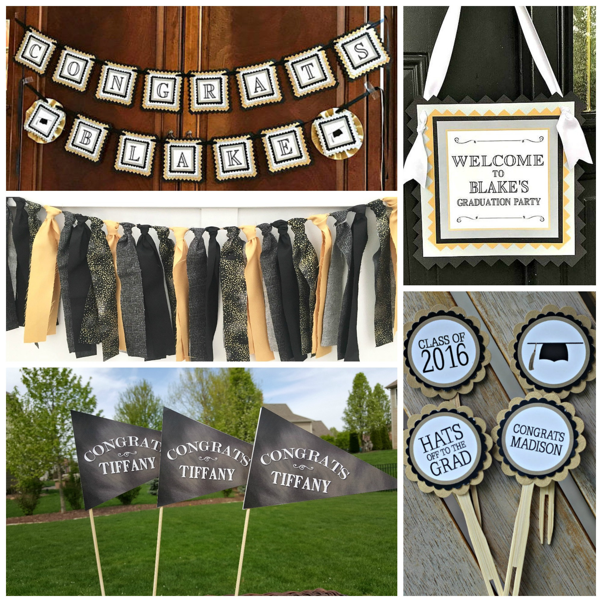 Fabric Banners, Graduation Party Decorations, Custom Banner, You Choose ...