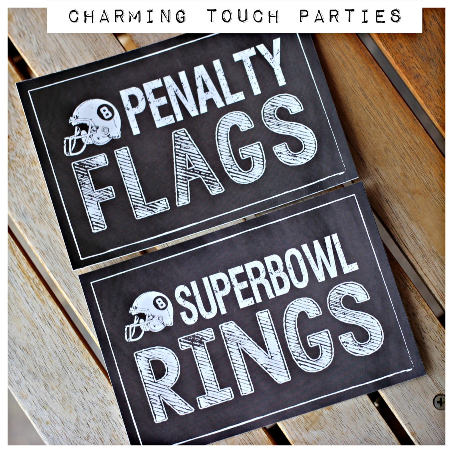 FOOTBALL PARTY SIGNS Printed Signs Penalty Flags Superbowl | Etsy