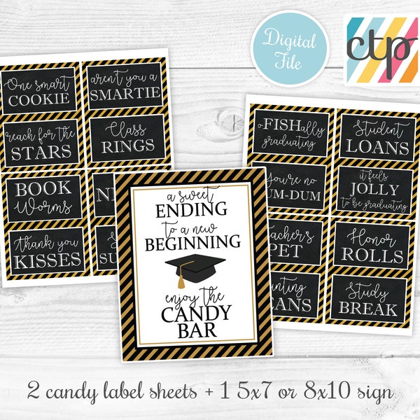 Graduation Candy Bar Signs - Etsy