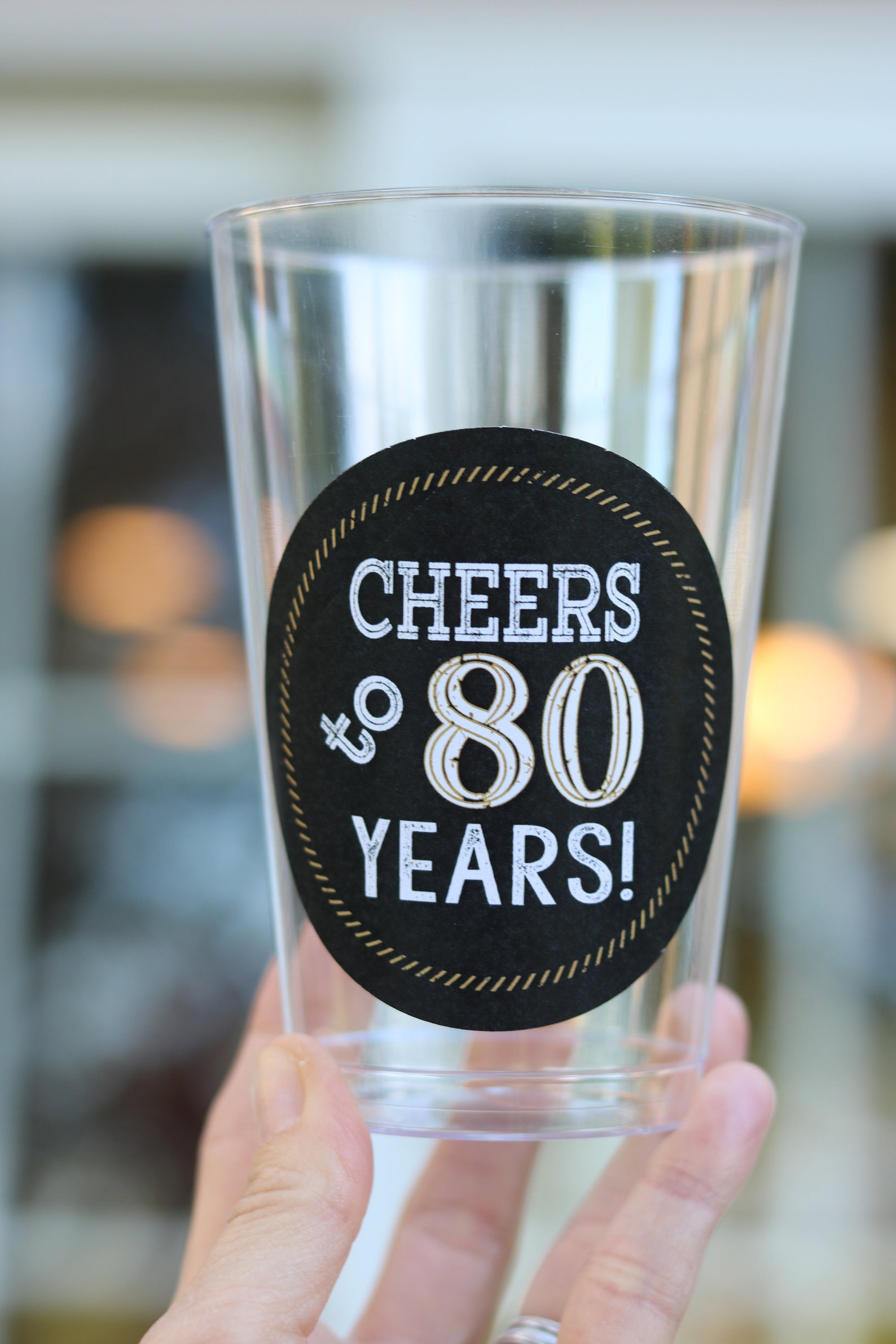 80TH BIRTHDAY PARTY Cups, Cheers to 80 Years, Beer Cups, Wine Glass ...