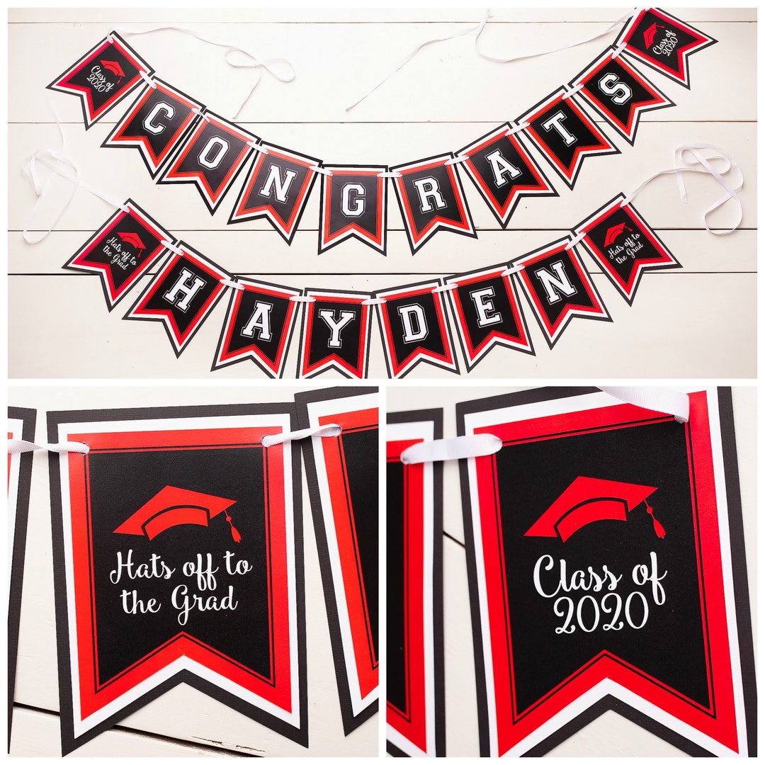 Graduation Banner, Graduation Party Decorations, Congratulations Grad ...