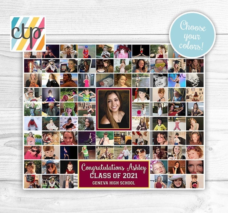 Personalized Graduation Gift Grad Photo Collage Class of - Etsy