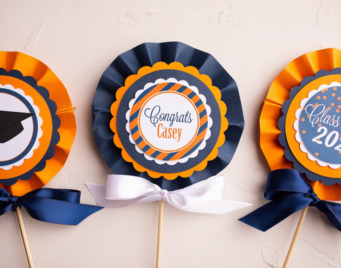 Graduation Centerpiece Sticks Grad Party Decorations Class - Etsy