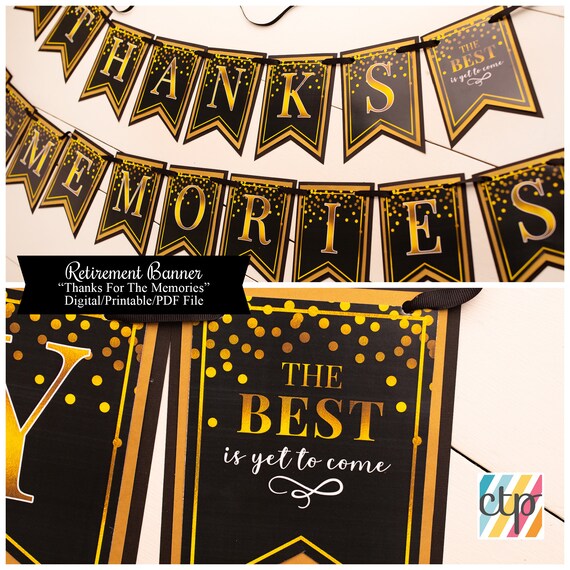 Printable Digital Download Retirement Party Decorations - Etsy