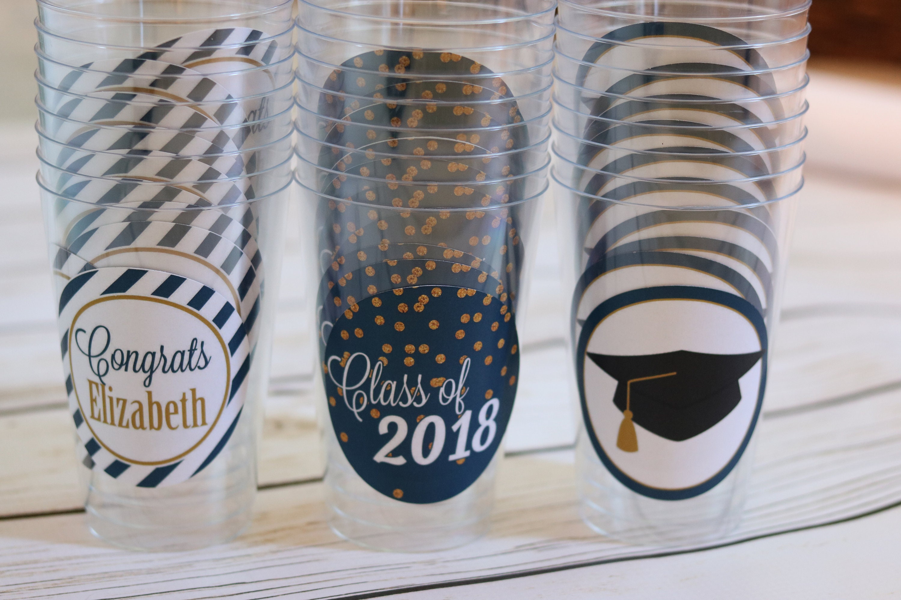 Graduation Party Decorations Personalized Plastic Cups | Etsy