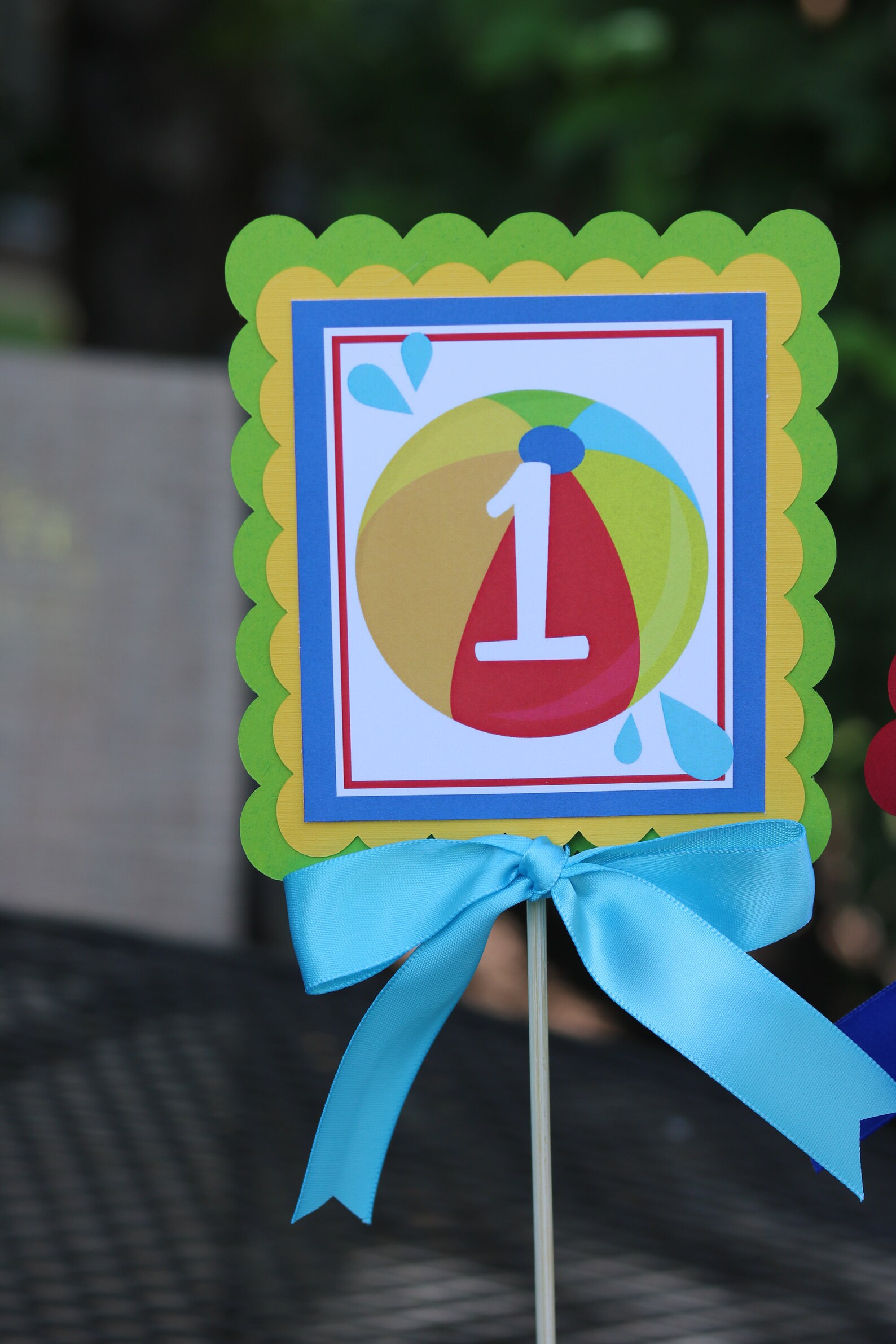 POOL PARTY BIRTHDAY Centerpiece Table Decoration Beach Ball - Etsy
