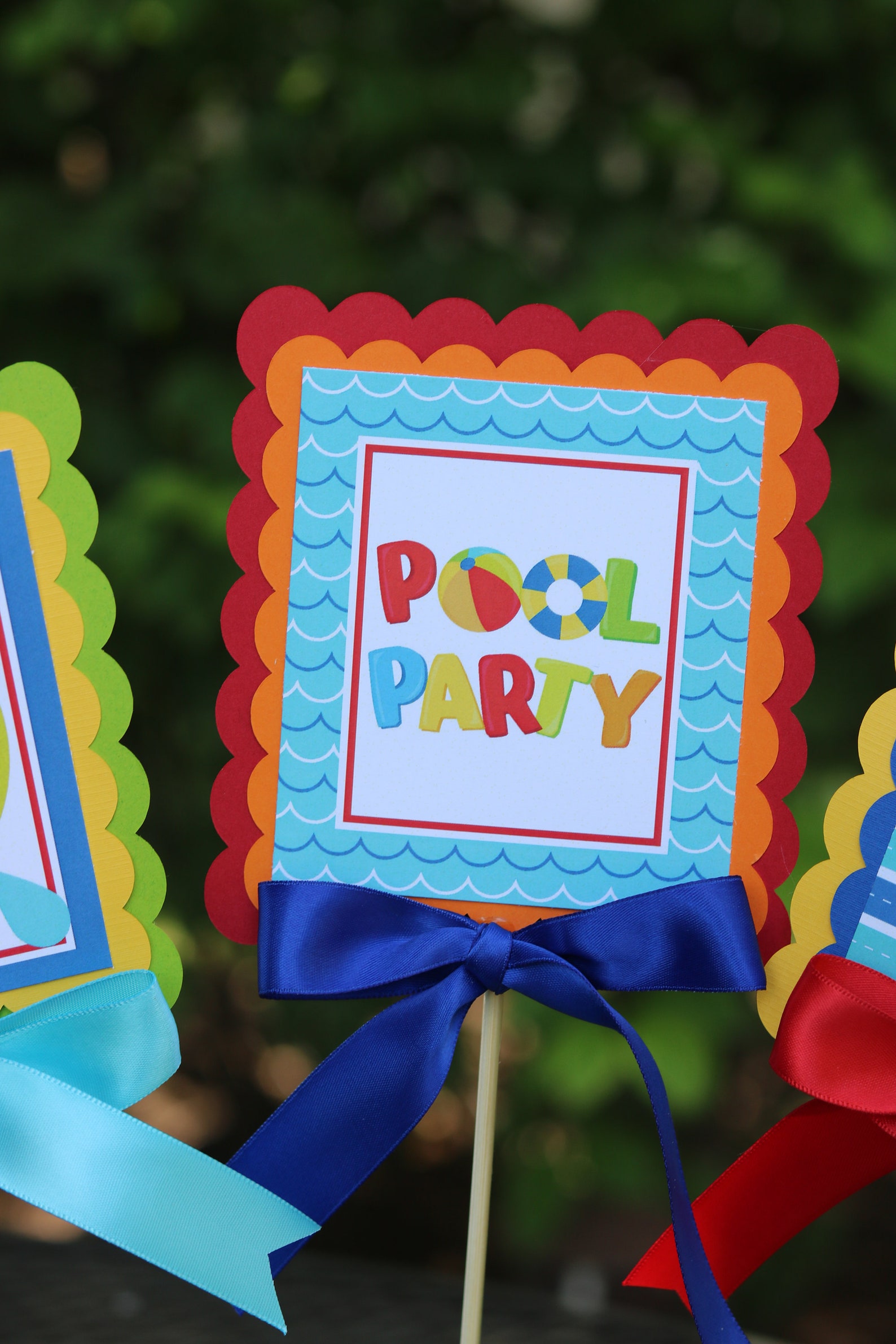 POOL PARTY BIRTHDAY Centerpiece Table Decoration Beach Ball - Etsy