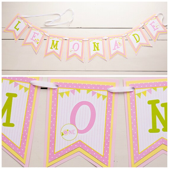 Lemonade Banner, Lemonade Stand, Summer Birthday, Pink Lemonade ...