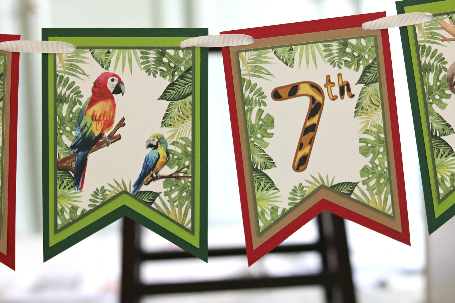 RAINFOREST BIRTHDAY PARTY Banner Happy Birthday Sign Rain | Etsy