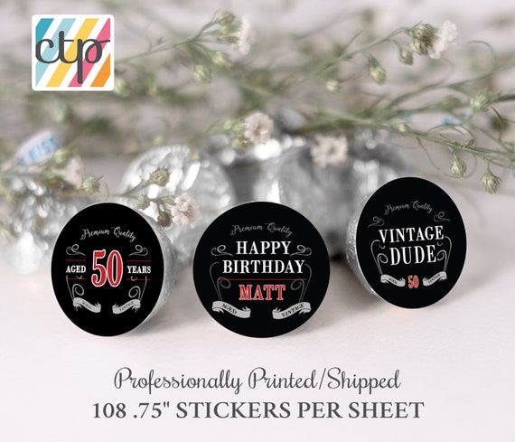 Chocolate Candy Kiss Stickers 108 Gloss Kiss Labels Party Favors