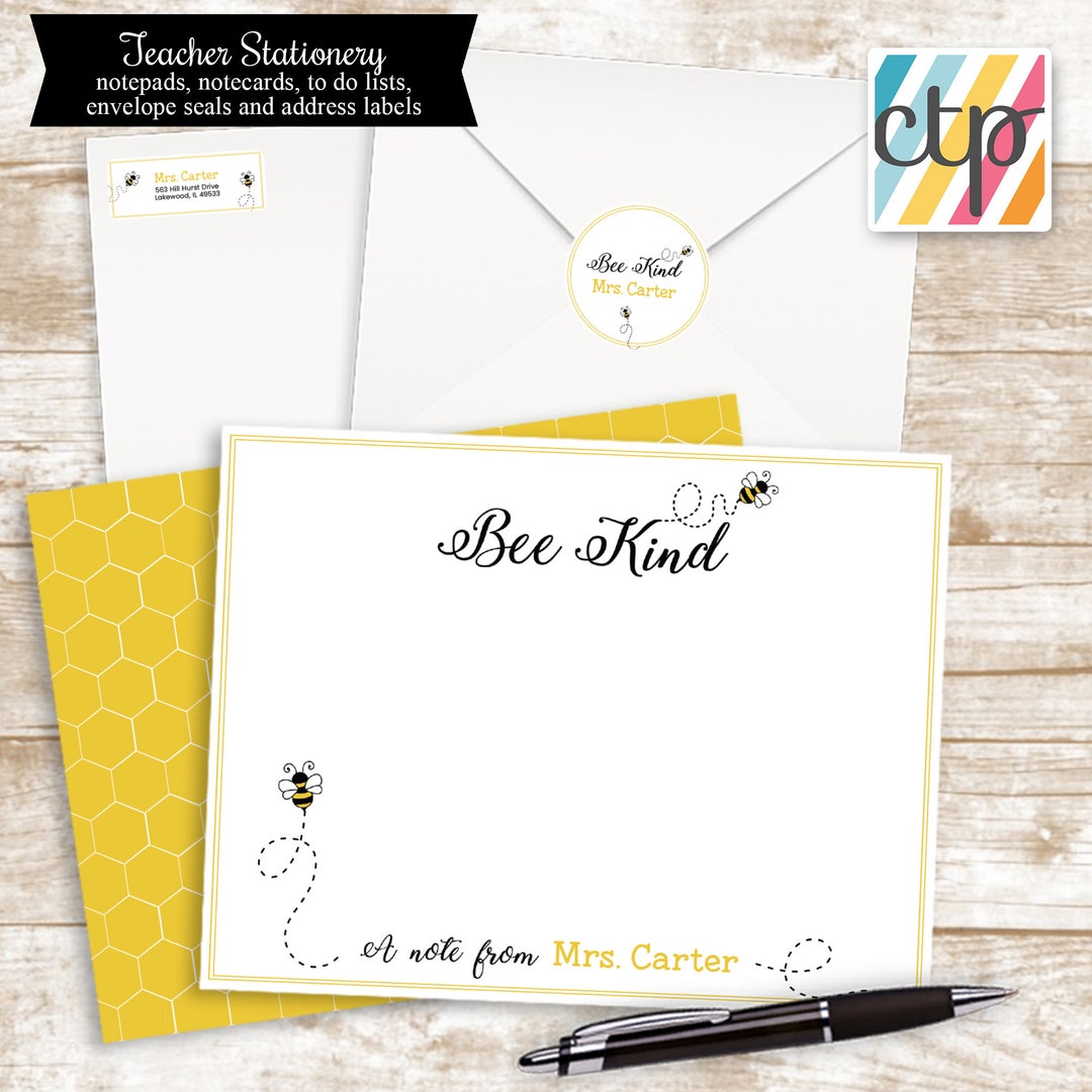 Teacher Notepad, Teacher Appreciation Gift, Bumblebee Notepad ...