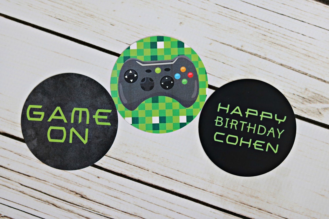 VIDEO GAME BIRTHDAY Party Stickers Favor Stickers Gamer - Etsy