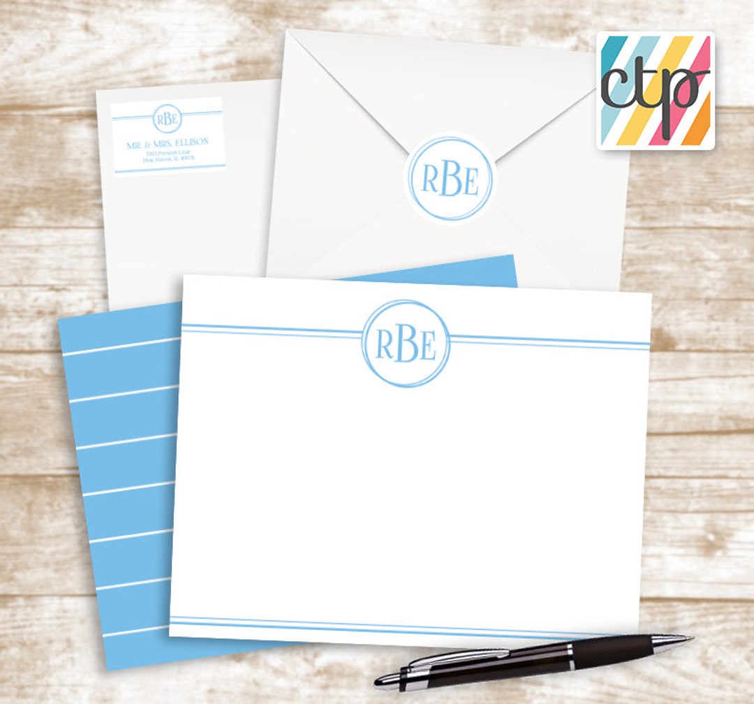 Personalized Note Cards, Monogram Notepads, Return Address Labels ...