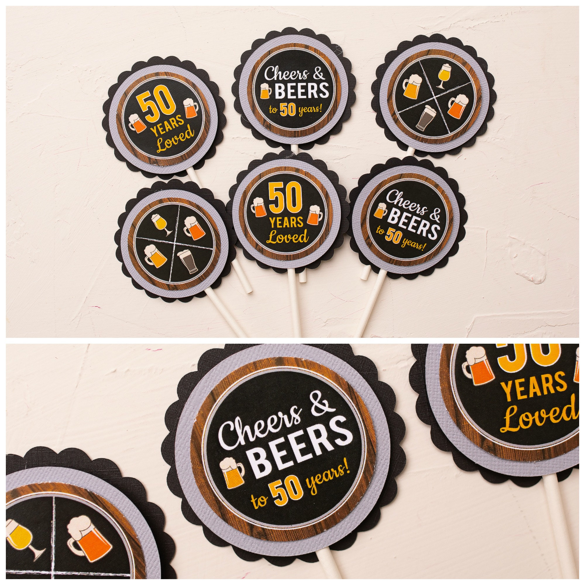 50th Birthday Centerpiece, Beer Centerpiece, Centerpiece Sticks, 50th ...