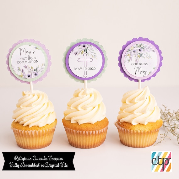 First Communion Cupcake Topper, First Communion Decoration, Daughter ...