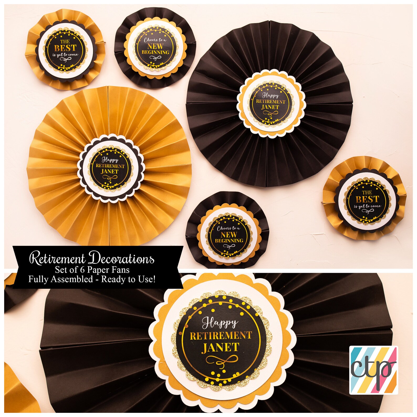 Retirement Party Decorations Personalized Retirement Plastic - Etsy